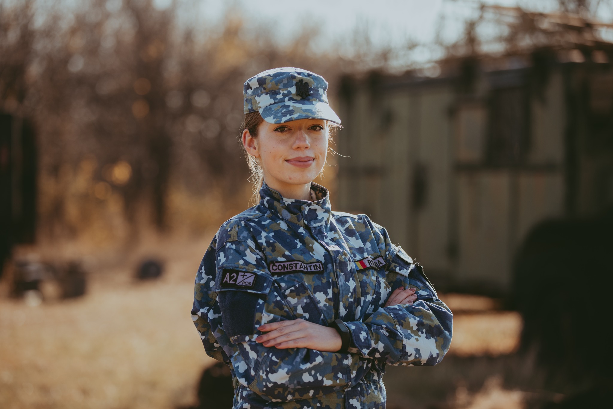 Sărbătorita zilei la Boboc! Andreea, al patrulea militar din familie ...